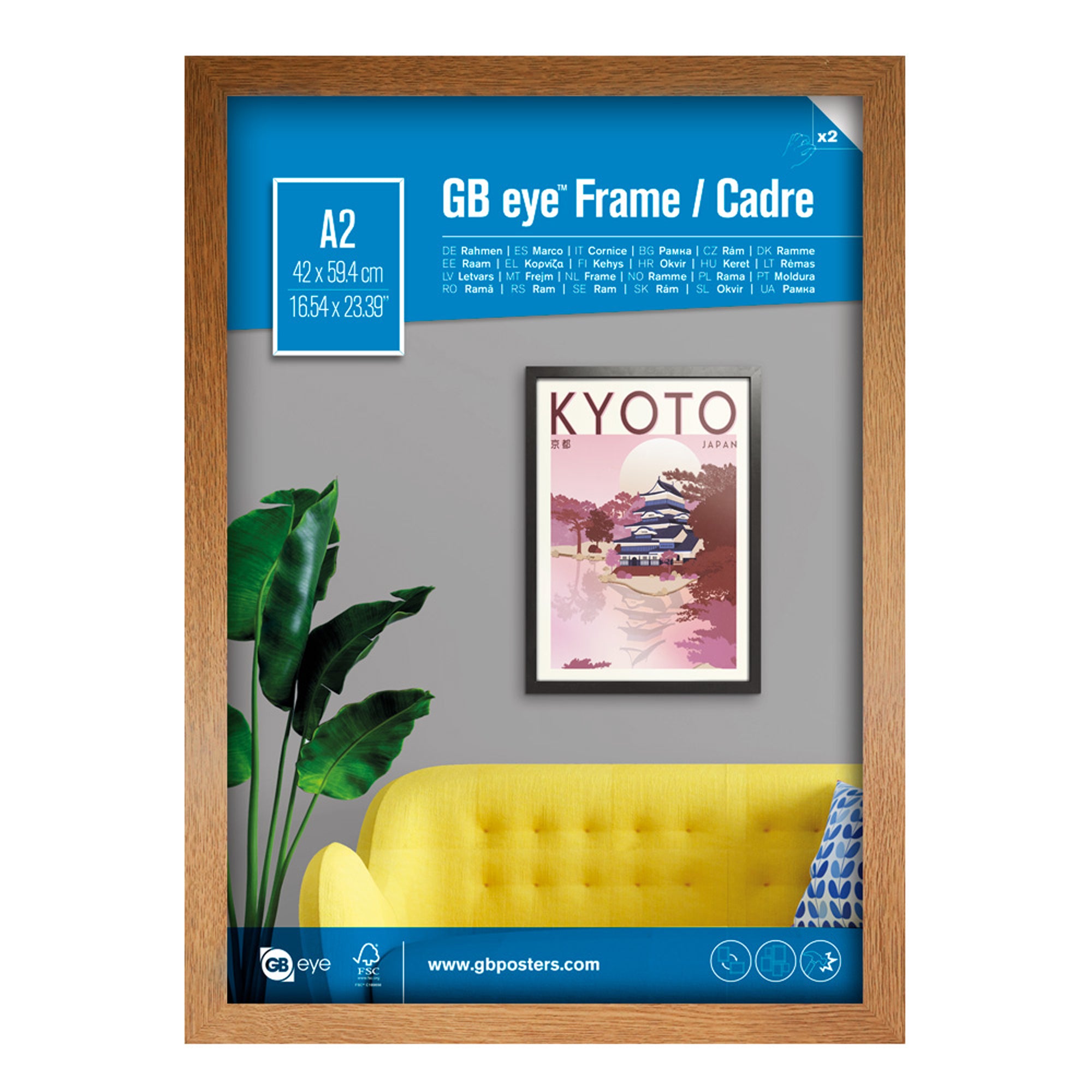 A2 Oak Picture Frame | GB eye Contemporary Picture Frame – GB Posters ...