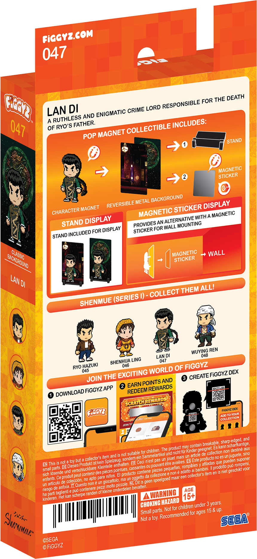 Shenmue Lan Di 11cm Collectible Pop Magnet | FiGGYZ – GB Posters & Merch